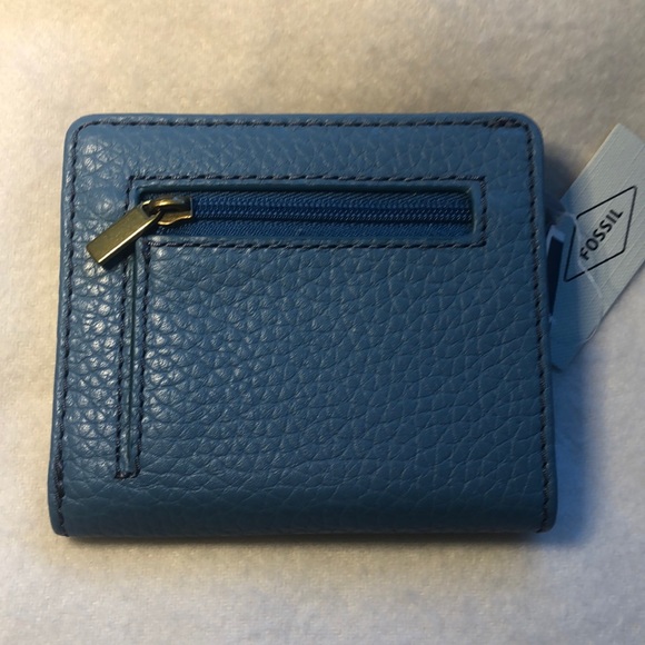 Fossil | Bags | Small Blue Fossil Wallet For The Smaller Bags | Poshmark